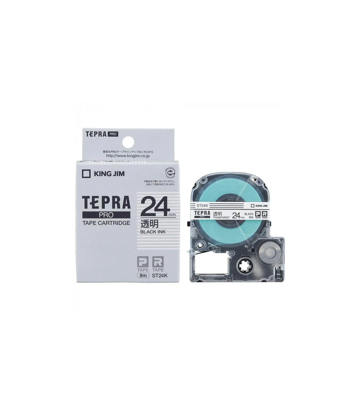 Tepra ST24K (Chữ Đen Nền Trong, Khổ 24mm) | ⓿ | METAKING