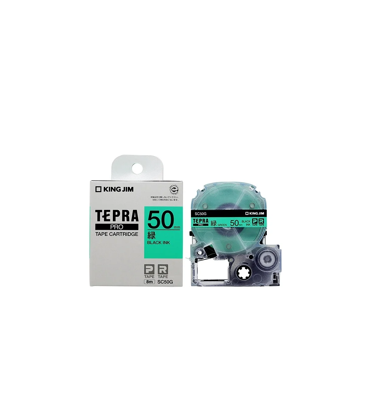 Tepra SC50G (Chữ Đen Nền Xanh Lá, Khổ 50mm) | ⓿ | METAKING